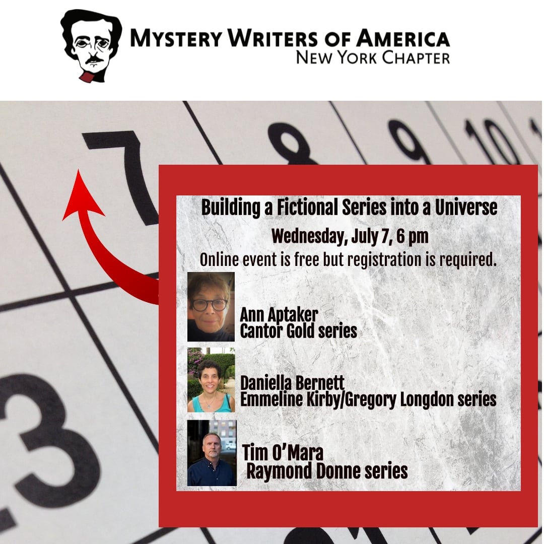 Chapter meeting on building series into universes on July 7 - Mystery ...